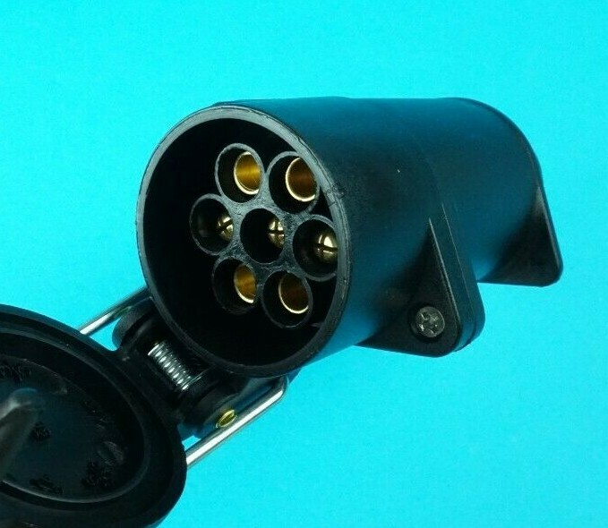 7 Pin Socket to 7 Pin Plug Short Extension Trailer Lead for Detachable ...