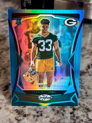 2024 Panini Certified Evan Williams Teal Mirror RC /50 Green Bay ...