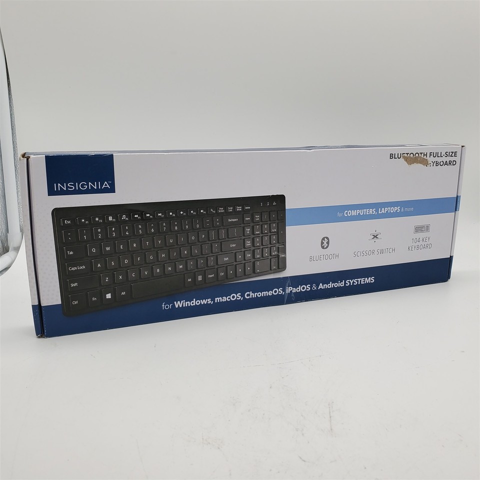 Insignia - Full-size Bluetooth Scissor Switch Keyboard - Black [NS ...