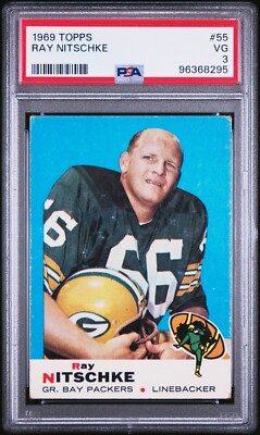 1969 TOPPS 55 RAY NITSCHKE PSA 3 VERY GOOD | eBay