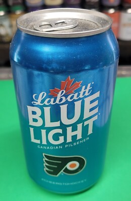 EMPTY BEER CAN LABATT BLUE Pilsner Let's Go FLYERS! NHL Hockey | eBay
