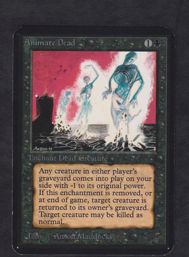 Magic MTG - Animate Dead - Alpha - PLAYED - EN | eBay