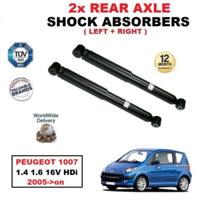REAR LEFT and RIGHT SHOCK ABSORBERS fits PEUGEOT 1007 1.4 1.6 16V HDi ...