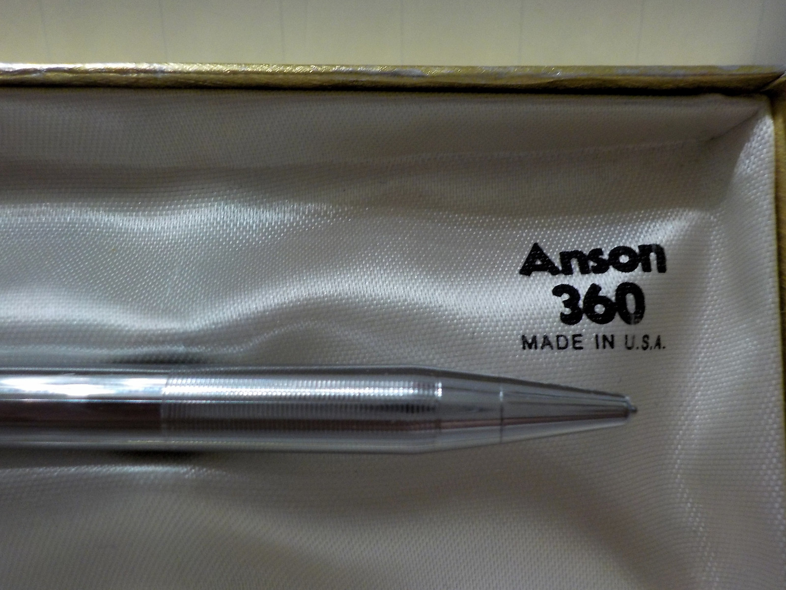 Anson 360 chrome ballpoint pen Nip w/ lid box | eBay