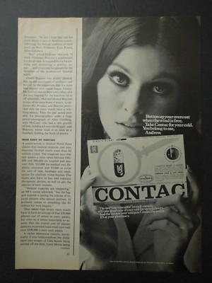 1969 CONTAC Cold Capsules Magazine Ad - All Day / All Night Relief | eBay