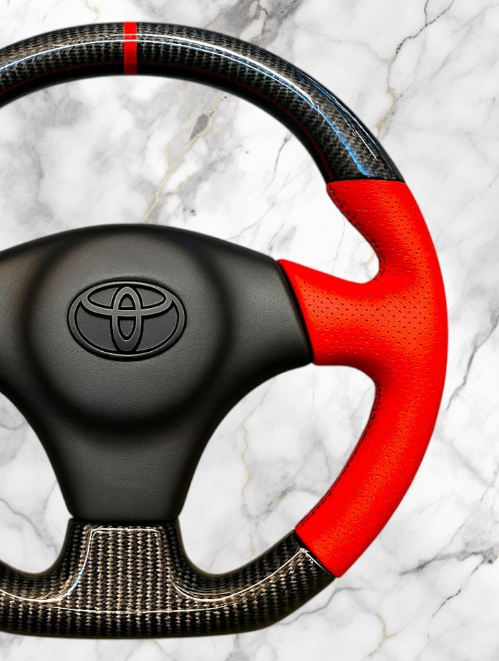 JDM Toyota 3 Spoke real Carbon Fiber Steering wheel for JZA80 JZX100 ...