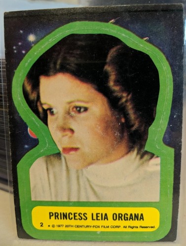 1977 Topps Star Wars Series 1 Princess Leia Sticker #2 EX Vintage ...