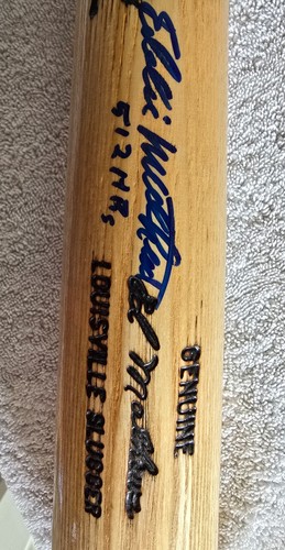Eddie Mathews Autographed Signed Louisville Slugger Bat "512 HRs ...