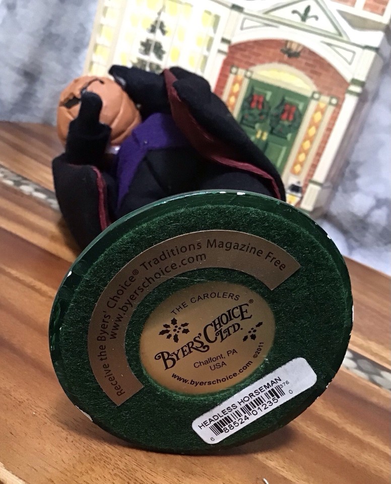 BYERS’ CHOICE CAROLERS -Halloween 2011 Headless Horseman Pumpkin Head ...