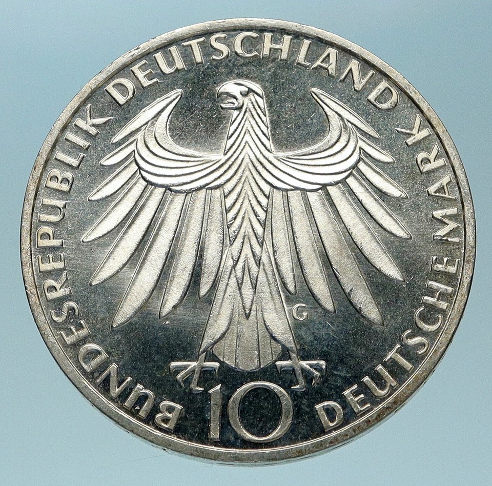 1972 Germany Munich Summer Olympics XX ATHLETES Proof Silver 10 Mark ...