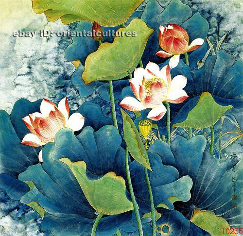 Chinese 100% real natural silk thread,su hand embroidery kits:lotus ...