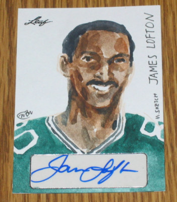 JAMES LOFTON 2015 Leaf Masterworks Autograph Sketch GREEN BAY PACKERS ...