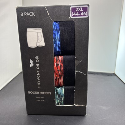 No Boundaries Men's Tag-Free All-seasons Printed Boxers 3 Pack Size 2xl ...