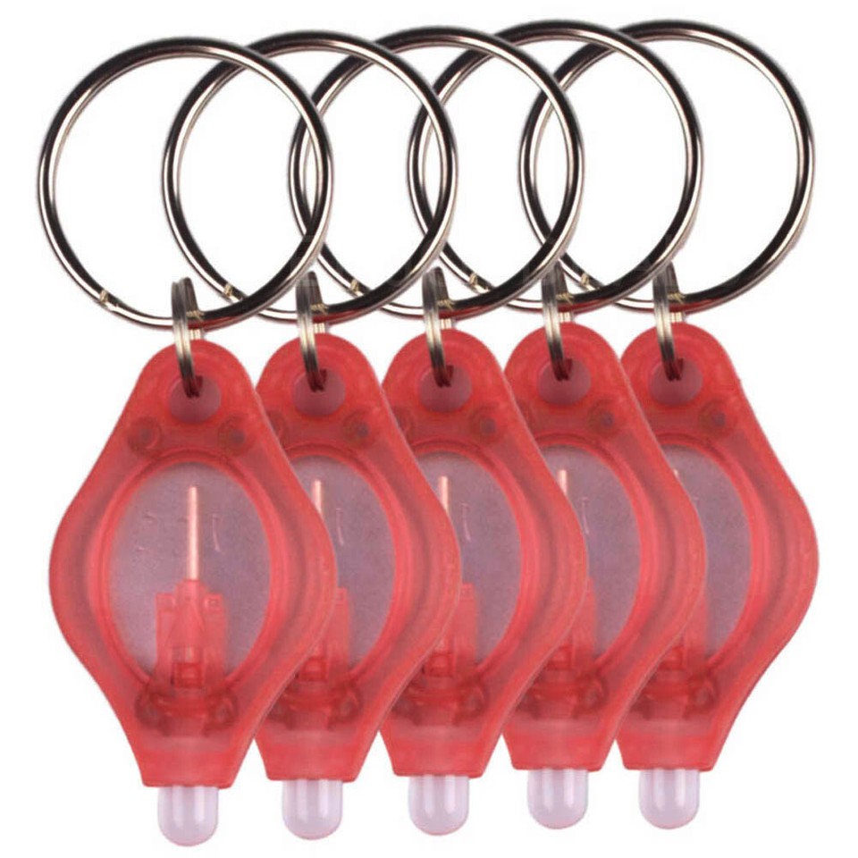 10/20Pcs LED Mini Keychain Flashlight Key Ring Light Bright Torch ...