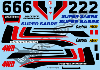 Vintage Super Sabre Decals / Stickers choice of colour -Tamiya | eBay
