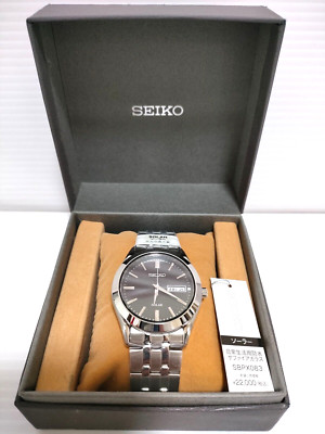 SEIKO Spirit SBPX083 Solar Sapphireglass 3 tm Water Resistant Silver ...