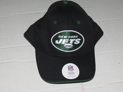 f2 NEW YORK JETS Black & Green Adjustable Soft Hat Cap NFL Team Apparel ...