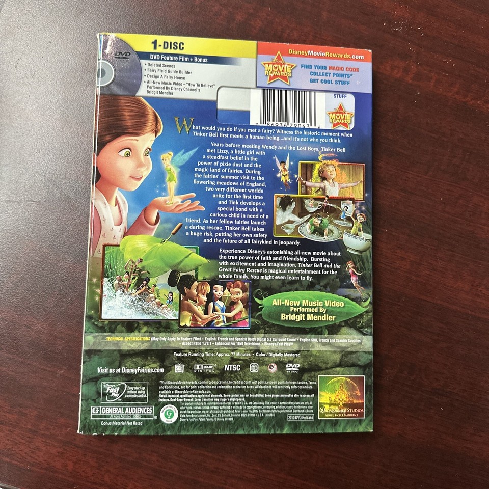 Tinker Bell and the Great Fairy Rescue (DVD, 2010) 786936790436| eBay