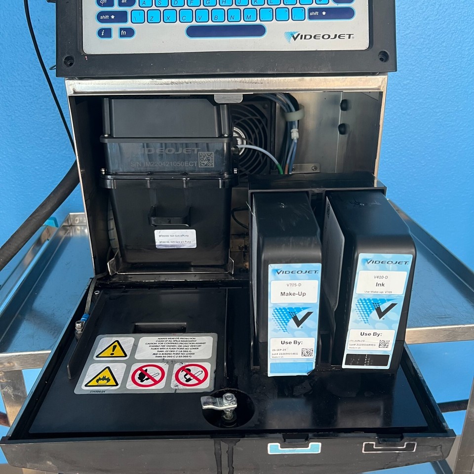 Videojet 1520 Inkjet Industrial Printer Coder Coding QR, Lot, Guarantee ...