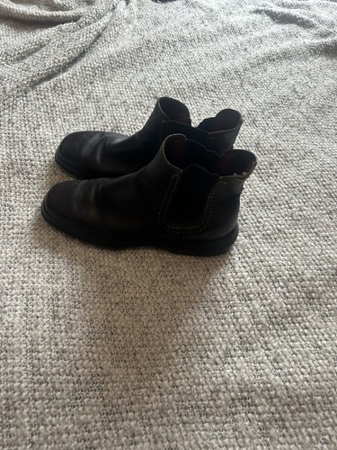 TOD'S Men's size UK 7.5 Black Leather Chelsea Causal Ankle Boots Ripped ...