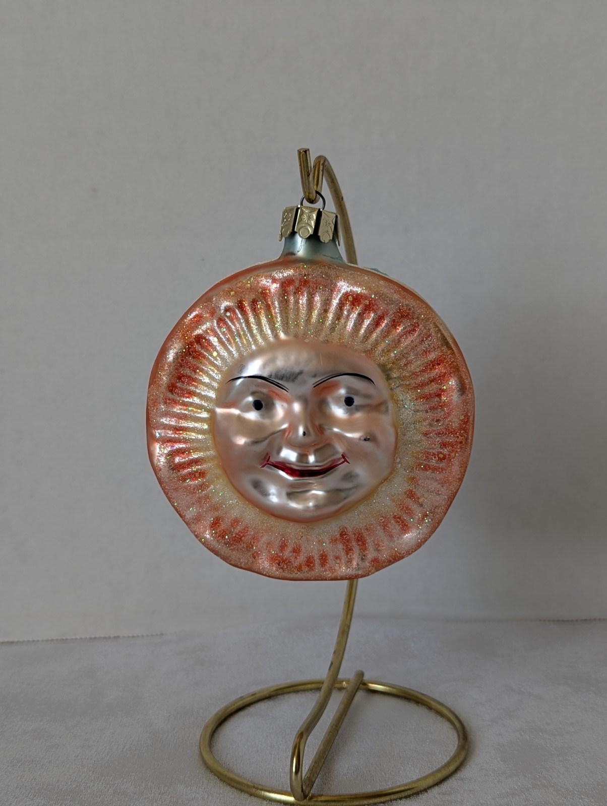 Christopher Radko Dusk Dawn Xmas Ornament Double Sided Glass Sun Moon ...