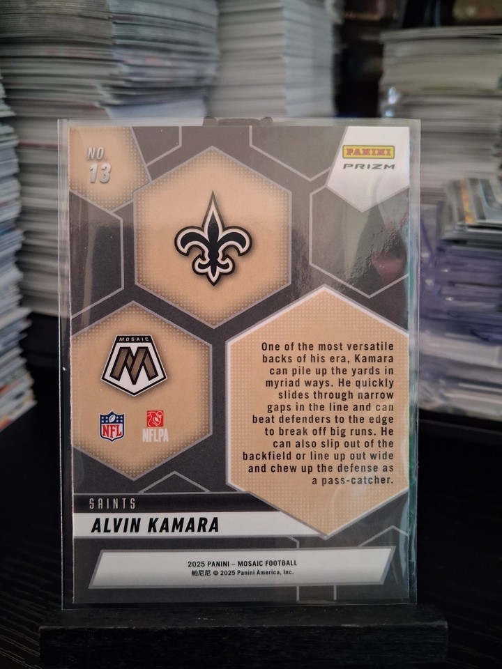 2025 Panini Mosaic #13 Alvin Kamara Montage No Huddle Silver New ...