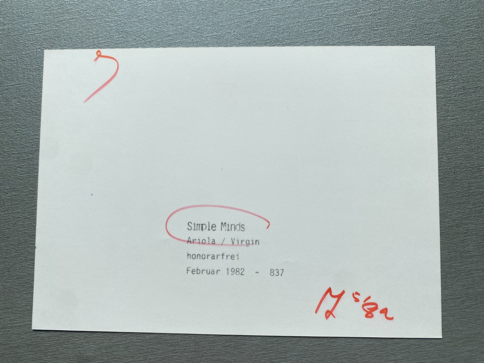 SIMPLE MINDS "Jim Kerr" (1982) original signed Pressefoto 13x18 ...