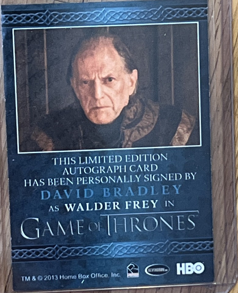 2014 Game of Thrones Season 3 Blue Border David Bradley Walder Frey as ...