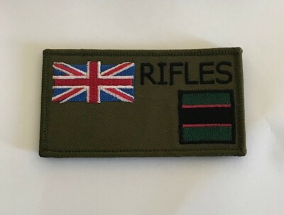 The Rifles Zap Number & Blood Group Badge, Military Patch, Hook Loop ...