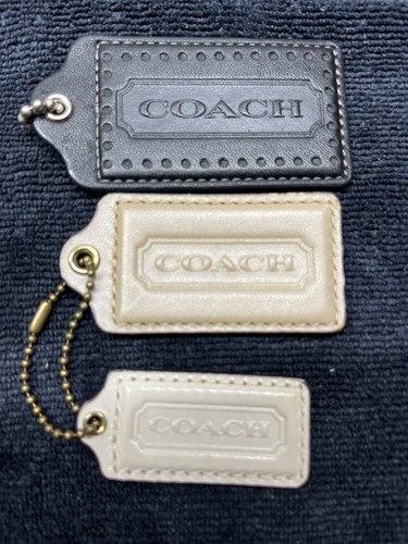 Coach Hang Tags Lot of 3 (Large Black, Medium Beige and Small White ...
