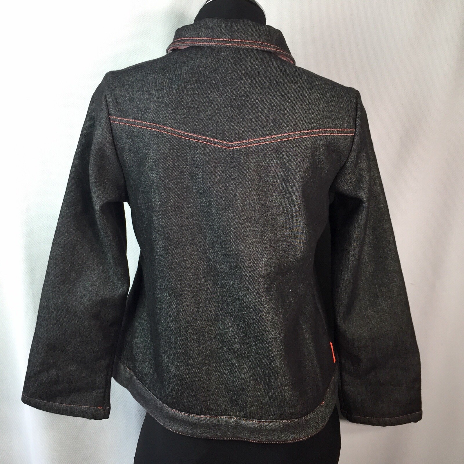 Sesame Street Korea Elmo Fleece Lined Denim Preppy Ja… - Gem