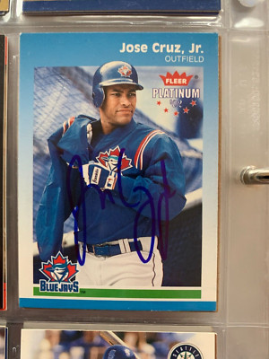 JOSE CRUZ JR AUTOGRAPHED SIGNED 2002 FLEER PLATINUM CARD COA | eBay