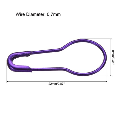 Bulb Safety Pins 22mm/0.87 Inch 10 Colors Gourd Metal Sewing Pins 300 ...