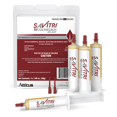 Savitri Cockroach Gel Bait (4 Tube) by Atticus (Equivalent to The ...