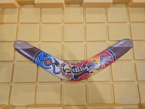Vintage Hand Painted Native Art Handcrafted Wooden Boomerang | eBay