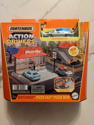 Matchbox Action Drivers 1:64 Pizza Run Car Play Set - Gray 194735025916 ...