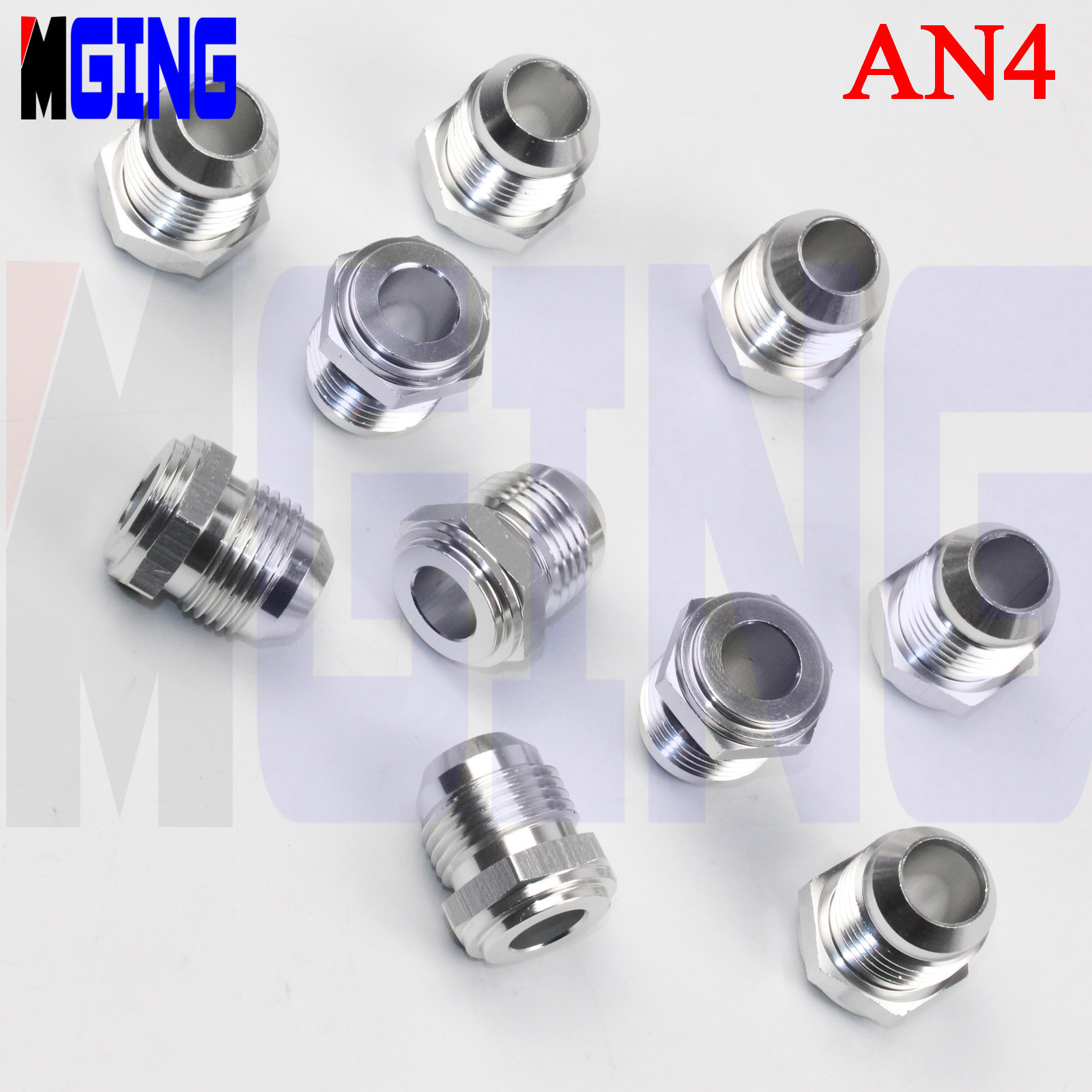 Male 4an an4 4 Aluminum Weld On Fuel Bung Fitting Adaptor Silver | eBay