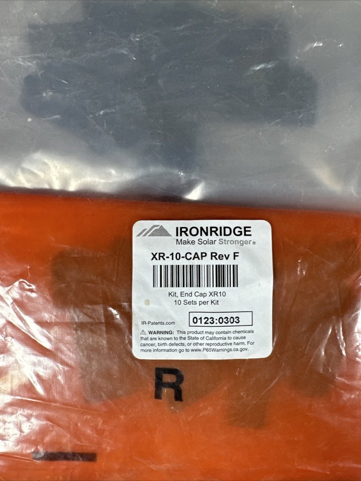 20 sets of Ironridge Solar XR-10-Cap End Caps Rev F (20 Right & 20 Left Caps) | eBay