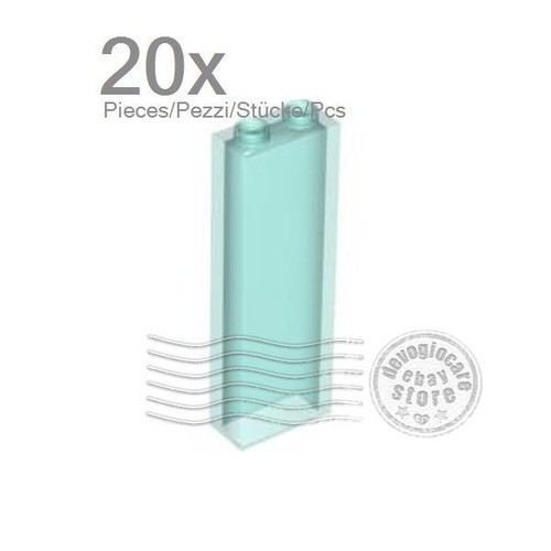 20x LEGO 2454 Brick 1x2x5 Trans-Light Blue | 6251284 245442 4283915 | eBay