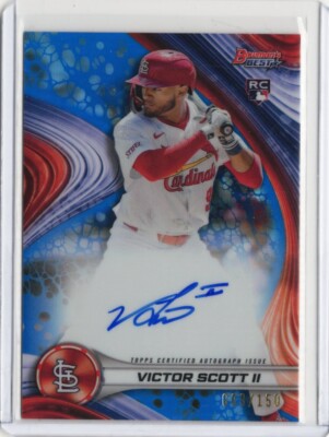 2024 Bowmans Best Victor Scott II Autograph /150 Blue Refractor ...