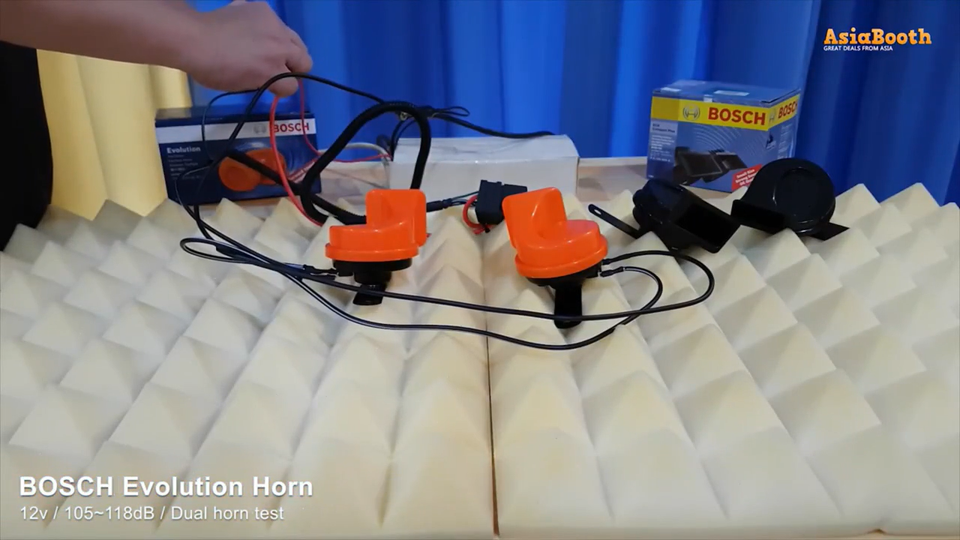 NEW BOSCH Evolution Fanfare BM Twin Horn Set 12V 410Hz/510Hz Set Orange ...