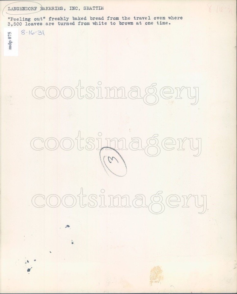 1931 Press Photo Bread Baking Langendorf Bakeries 1930s Seattle WA | eBay