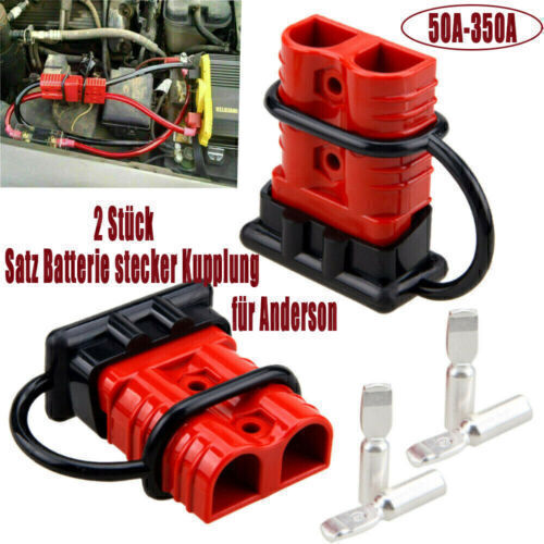 2 Piece Set Battery Plug Coupling with 50A-350A for Anderson Power ...