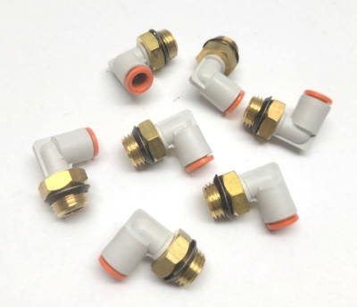 Lot of 7 Spore SMC, Fitting, Elbow, Brass, 1/4 Ptc One Touch Unifit | eBay