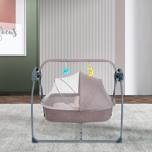 Electric Baby Rocking Bed Newborn Bassinet Automatic Crib Infant ...