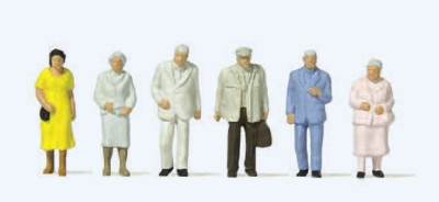 HO scale Preiser 14116 SIX Passers-by / Pedestrian Figures ( Summer ...