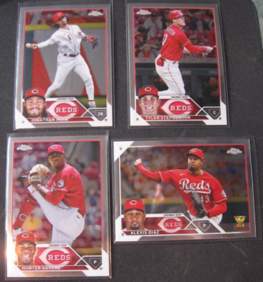CINCINNATI REDS 4-CARD LOT 2023 Topps Chrome INDIA/STEPHENSON/GREENE ...