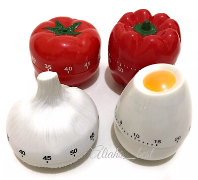Kitchen Timer Tomato / Garlic / Egg Shape Novelty Analog For Smart ...