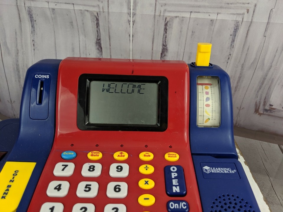 learning resources cash register play toy teaching cash pretend money ...