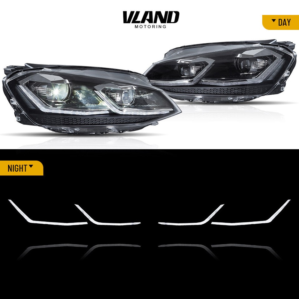 2015-2017 VW Golf 7 MK7 & GTI VLAND For LED Headlights+Tail Lights ...